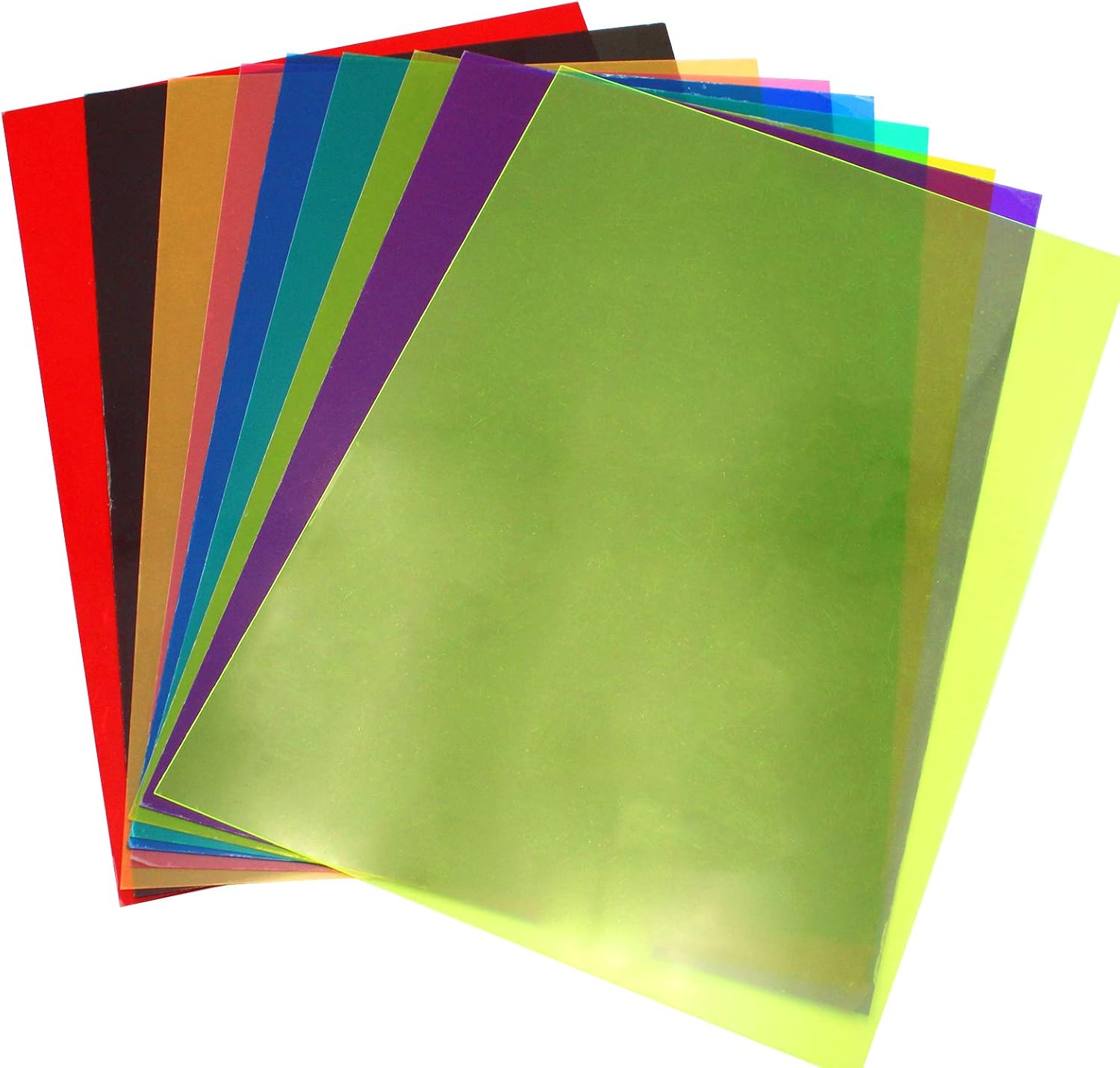 A4 Clear Film Plastic Light Filter Gel Reading Aid 8 Pcs Tinted Page ...