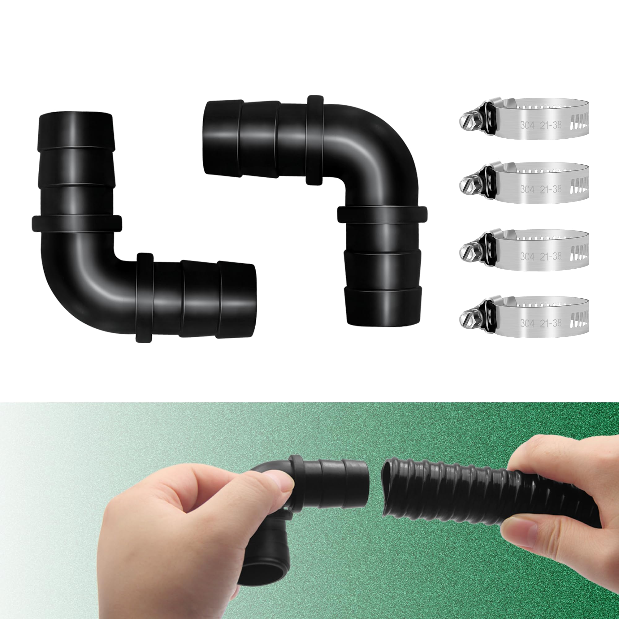 Mua LONGRUNNEW PVC 90 Degree Hose Elbow Barb Connector - 1 Inch Insert ...