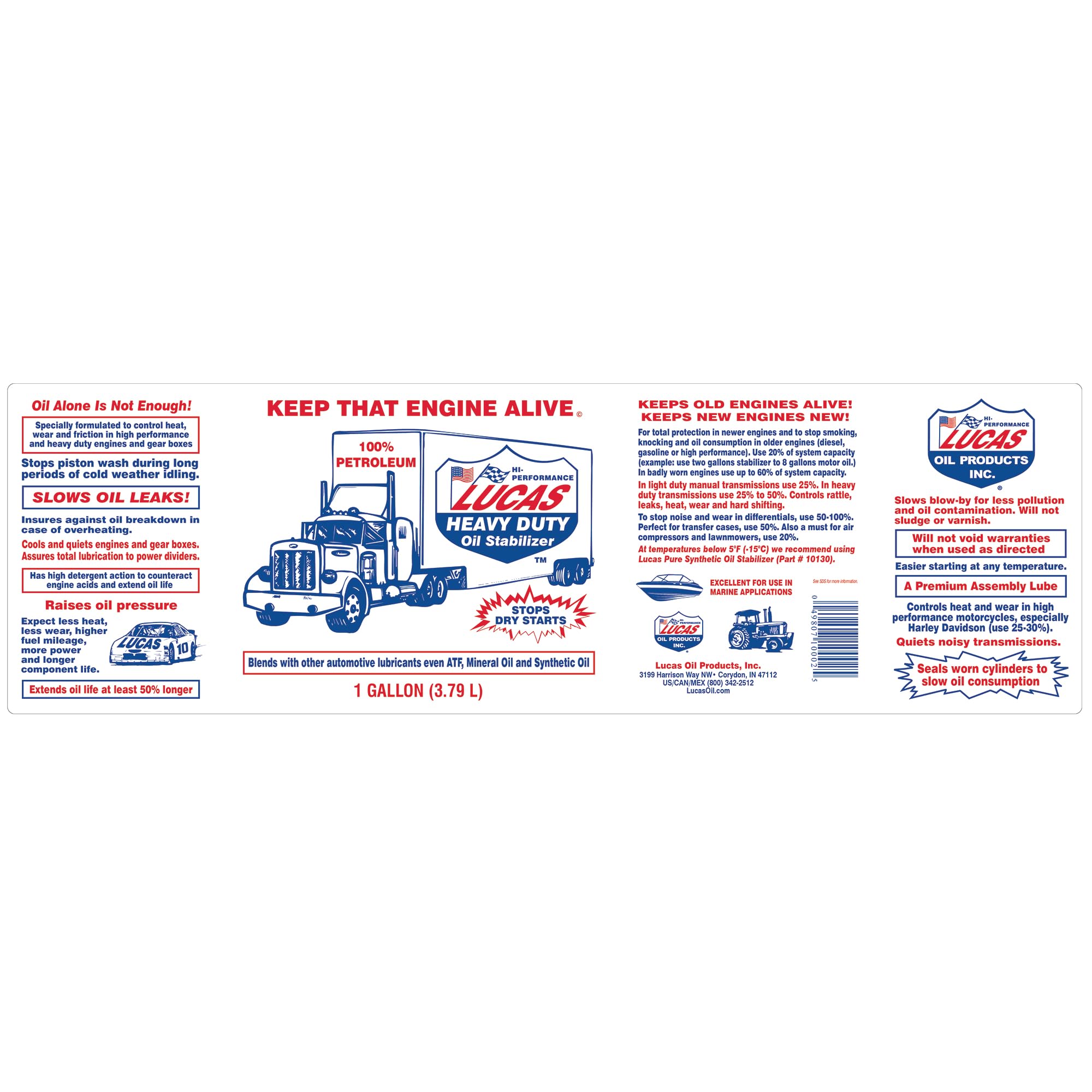 Lucas Oil 10002 Heavy Duty Oil Stabilizer - 1 Gallon on Galleon Philippines