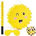 Amazon.com: Lewtemi Sun Piñata for Summer Birthday Party Yellow Piñata ...