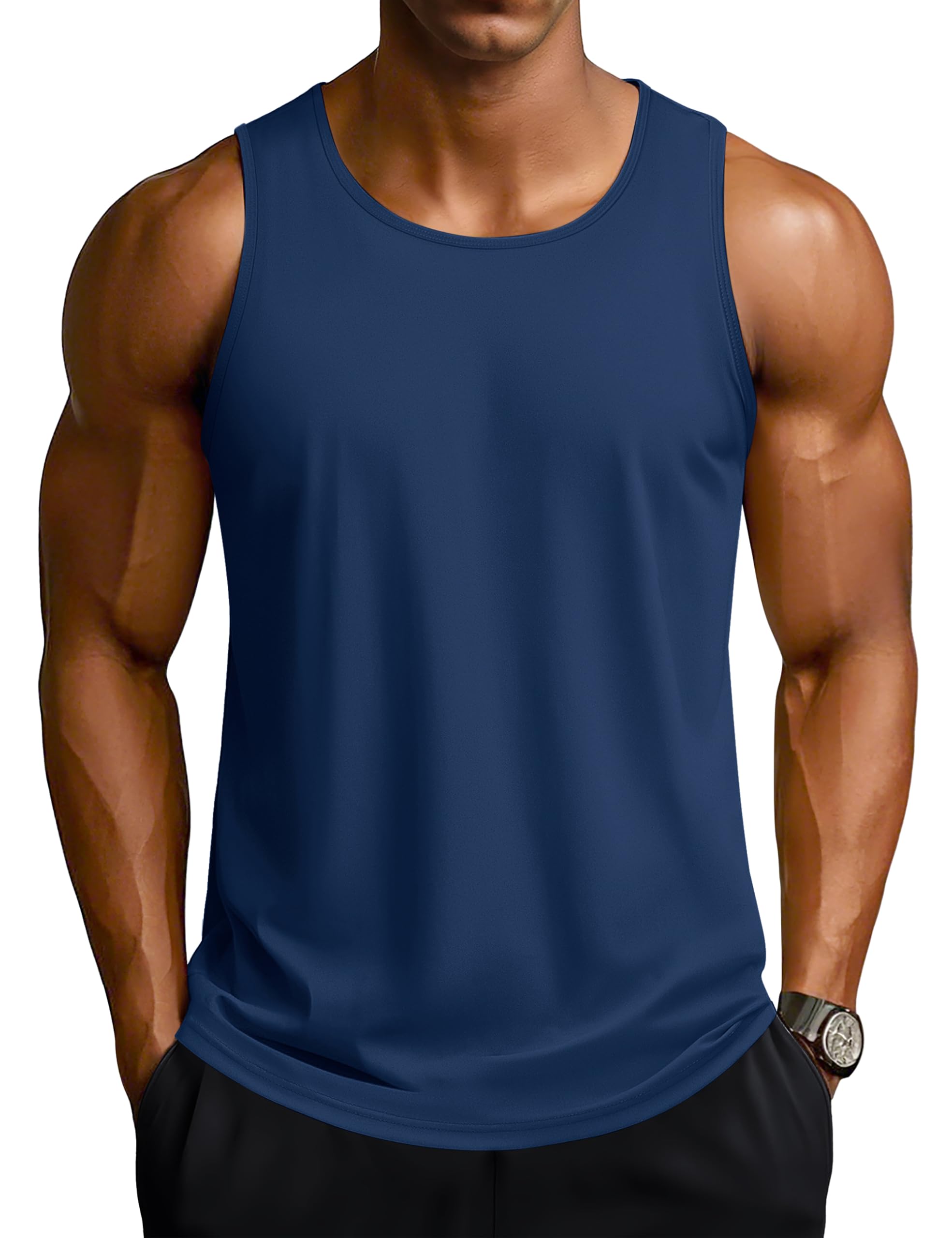 TACVASEN Men's Swim Tanks Top Quick Dry Sun Protection UPF SPF Shirts ...