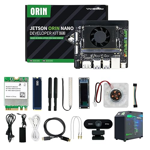 Yahboom Jetson Orin Nano 8GB RAM 67TOPS, Jetson Case, RGB Cooling, USB ...