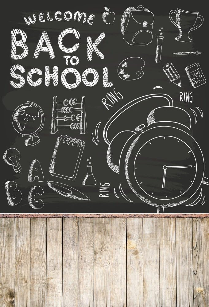 Amazon.com : AOFOTO 3x5ft Welcome Back to School Backdrop Chalkboard ...
