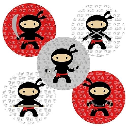Amazon.com: Ninja Sticker Labels - Party Favors and Envelope Seal Party ...