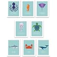 Amazon.com: Kindred Sol Collective Ocean Animals Wall Cards, Nautical ...