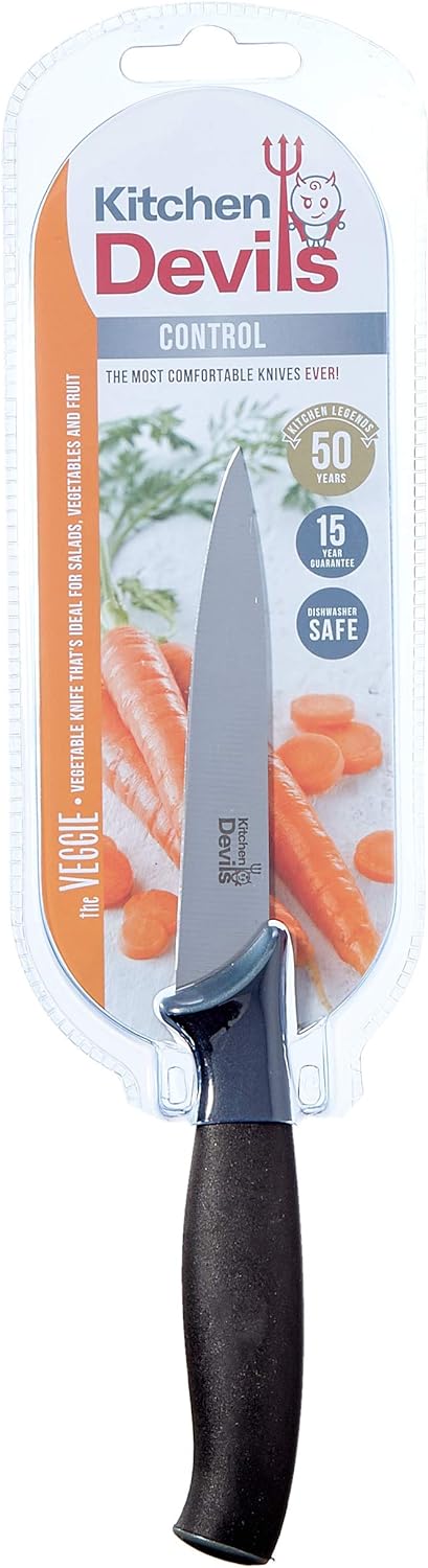 Kitchen Devils Control Vegetable Knife, 10 cm, Multi-Colour - BigaMart