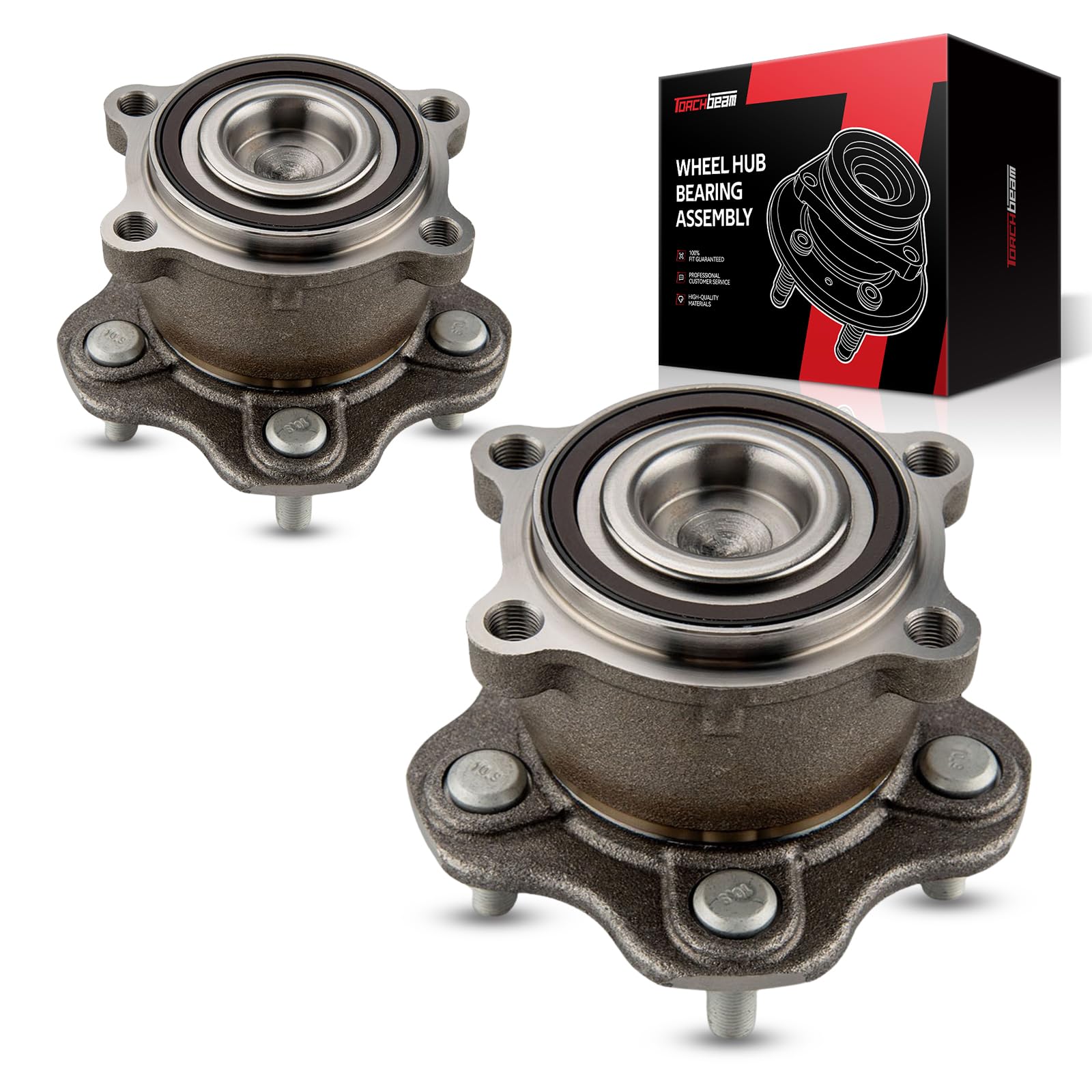 Torchbeam Pair 512388 Rear Wheel Hub Bearing Assembly for 2007-2018 ...