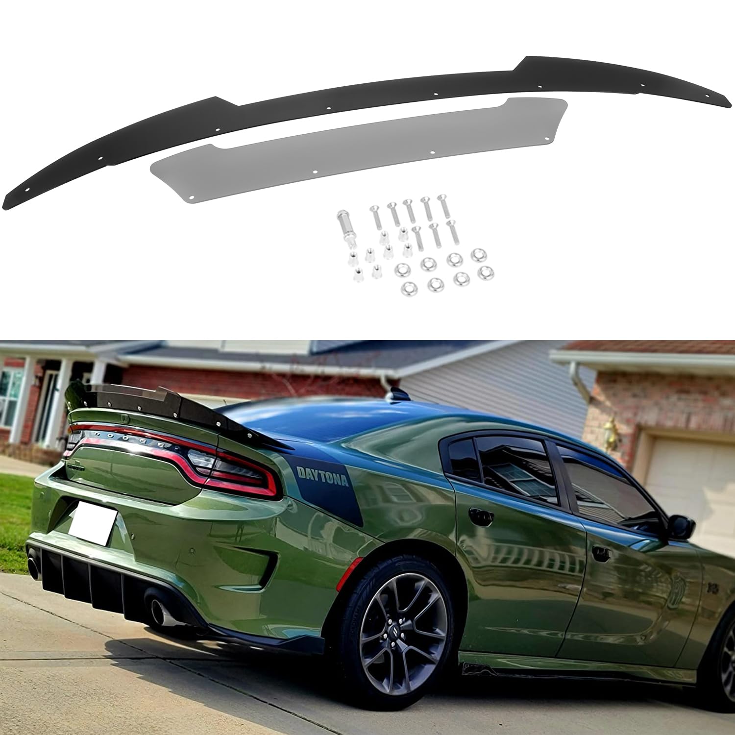 Bonbo Venom V2 Rear Wickerbill Spoiler Fits for Dodge Charger 2015-2022 ...