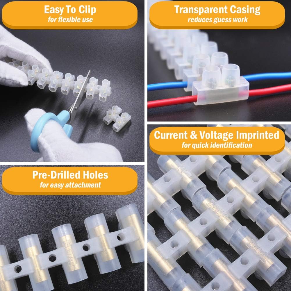 14 Pack of 30A Electrical Connectors Block, Wire Connectors Block ...