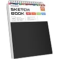 Amazon.com: Soucolor 9" x 12" Sketch Book, 1-Pack 100 Sheets Spiral ...