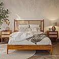 Amazon.com: Bme Oliver Headboard Queen Size Bed Frame - 15-Inch Signature Design with Rattan ...