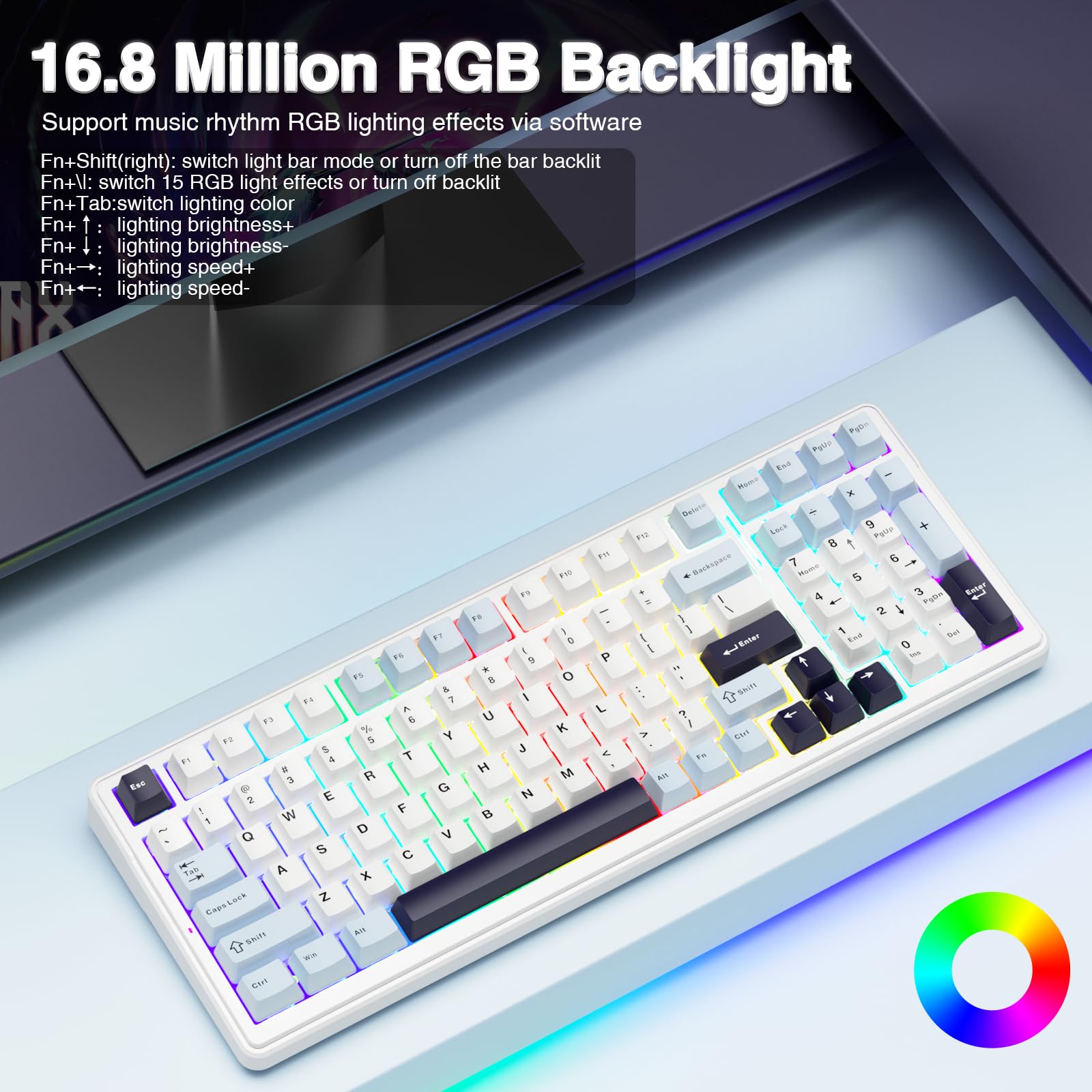 Mua F99 Wireless Mechanical Keyboard, Hot Swappable Custom Keyboard,Pre ...