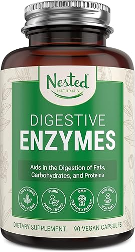 DIGESTIVE ENZYMES | 90 Vegan Capsules | Super Digestive Enzyme Daily Supplement | 11 Essential ...
