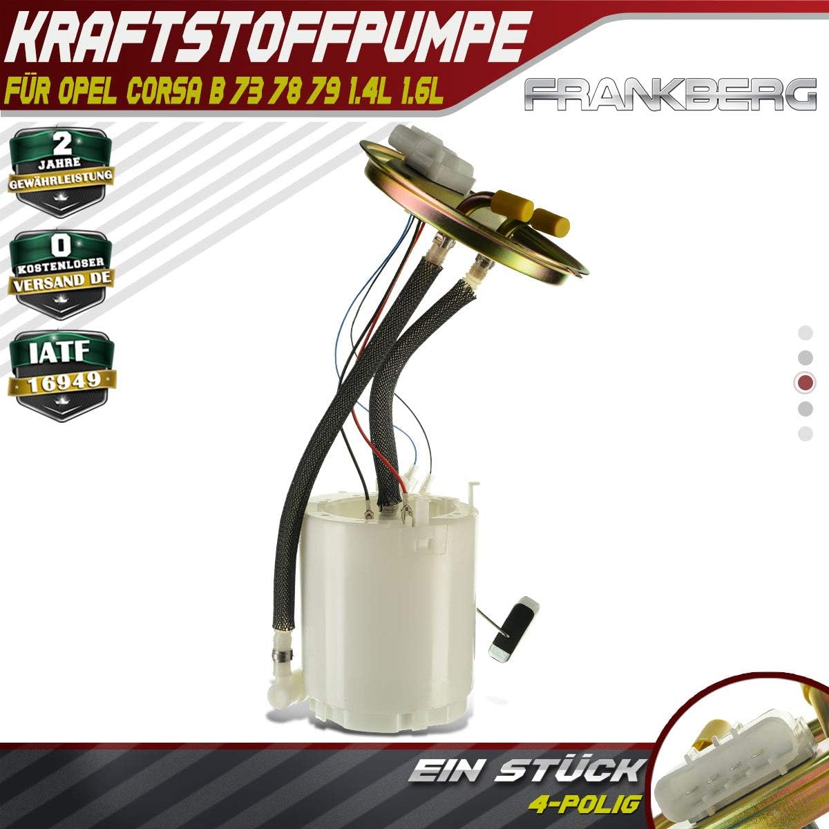 Kraftstoffpumpe Fördereinheit Benzinpumpe für Corsa B 73_ 78_ 79_ 1993 ...
