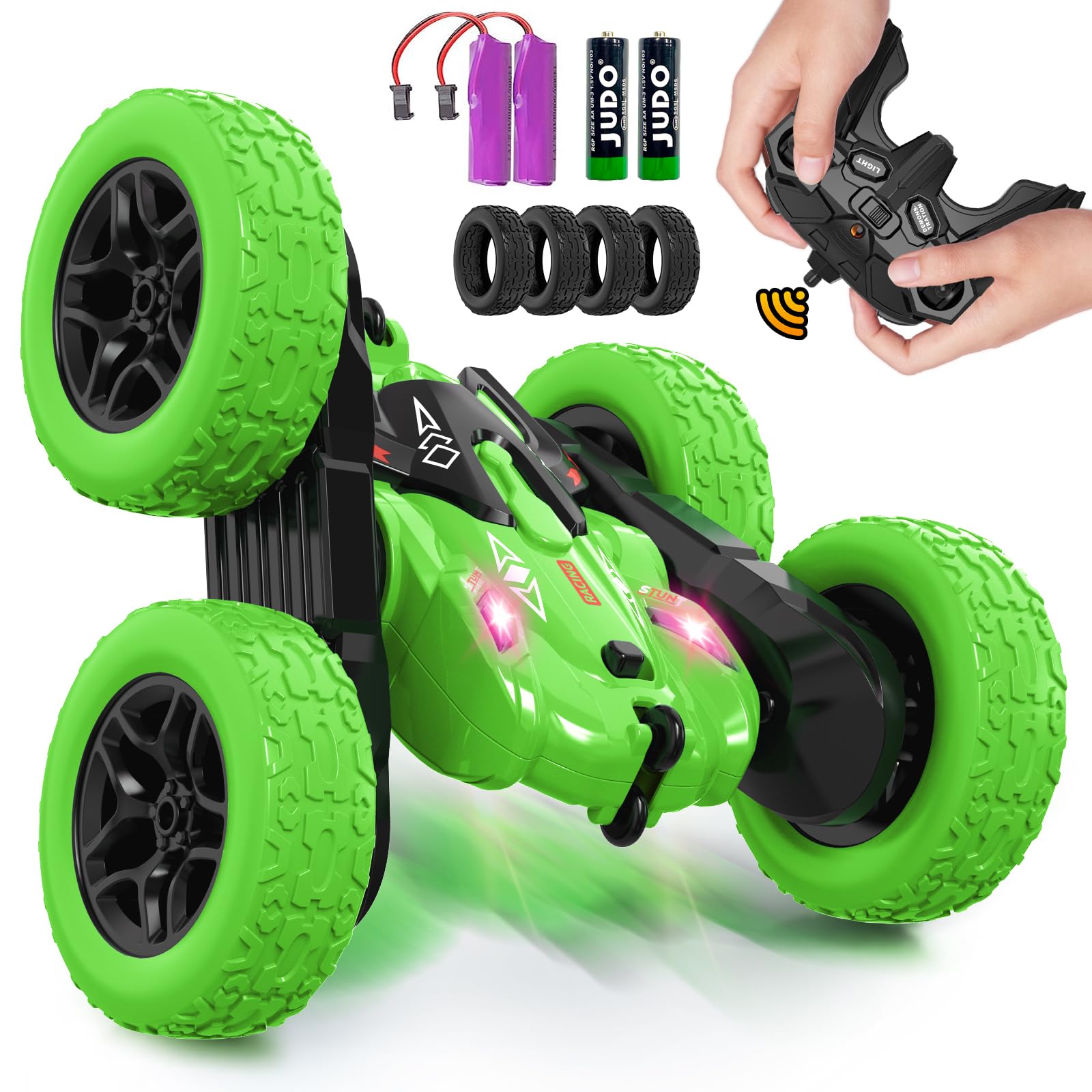 Mua Remote Control Car,360 Flips Rotating Stunt RC Cars,Double Sided RC Car with LED Lights,New ...