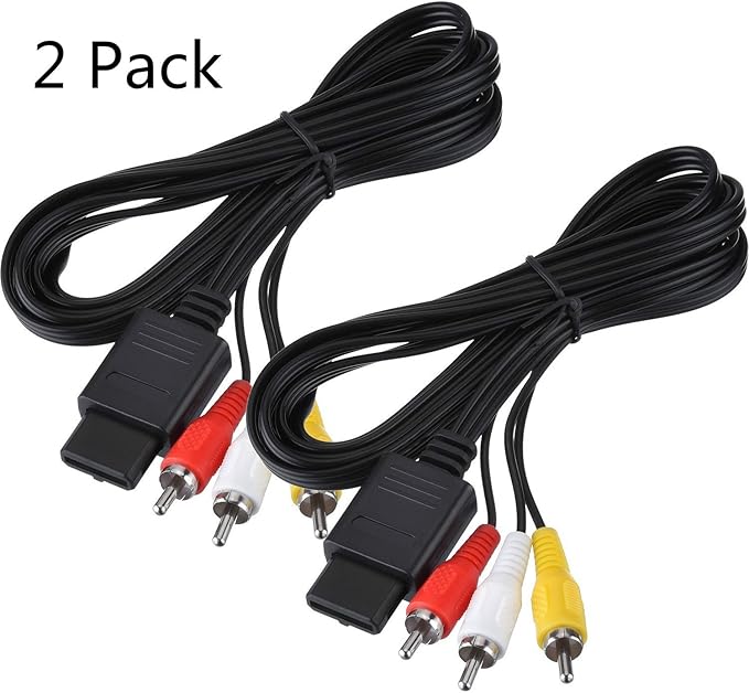 Amazon.com: 6 Feet AV Cable N64 AV Cable Composite Retro Audio Video ...