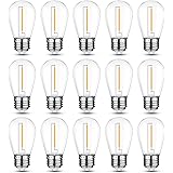 EMITTING 15 Pack Shatterproof S14 Replacement Light Bulbs –1W S14 LED Bulbs, Warm White 2200K ...