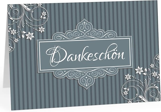 Große Dankeskarte XXL (A4) als Dankeschön/Dankeschön - Vintage Streifen ...