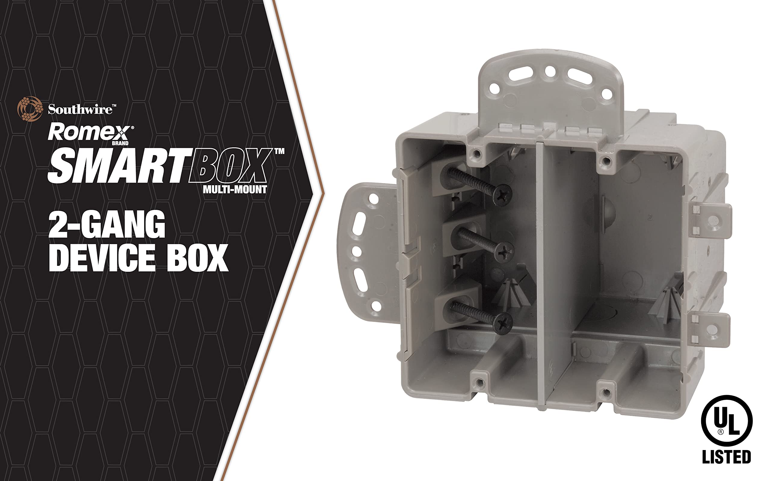 Southwire MSB1G One Gang Device Box With Depth Adjustable, Heavy Duty ...