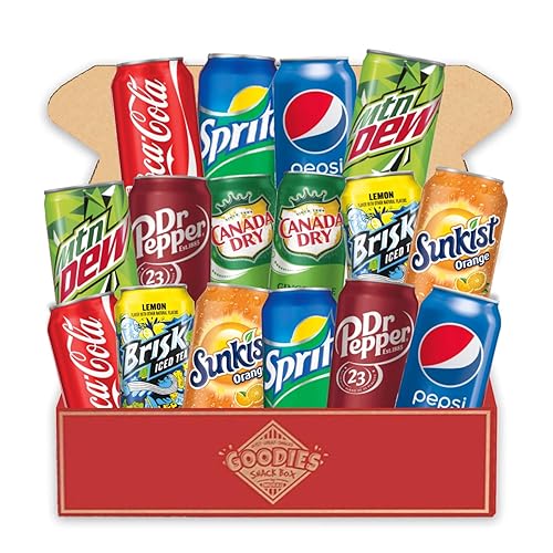 16 Soda Variety Bundle | Multi Flavor Soft Drink Pack | Assortment of ...