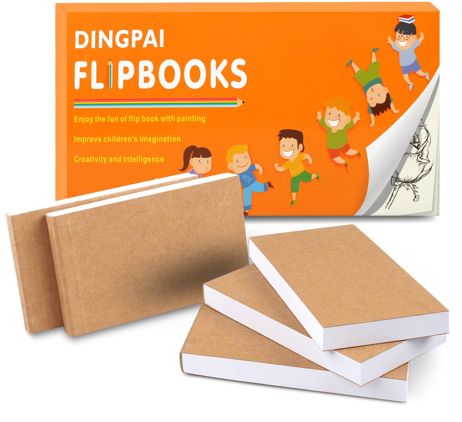 Buy Blank Flip Books 5 Pack Flipbook Animation Paper No Bleed Drawing 