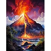 Amazon.com: Volcano in Big Island Hawaii United States Colorful 5D ...