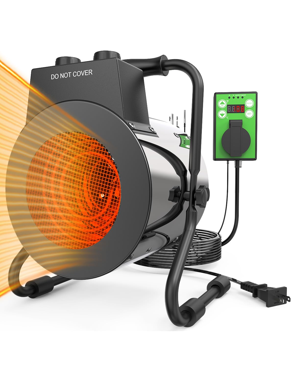 Buyplus Greenhouse Heater with Digital Thermostat, 1500W Outdoor ...