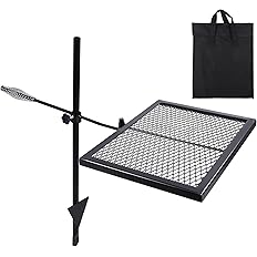VEVOR Swivel Grill, Heavy Duty Steel Campfire Grill,Single Layer Open ...