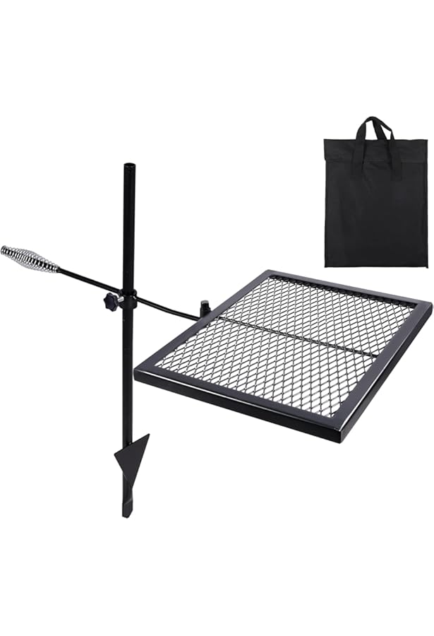 VEVOR Swivel Grill, Heavy Duty Steel Campfire Grill,Single Layer Open ...