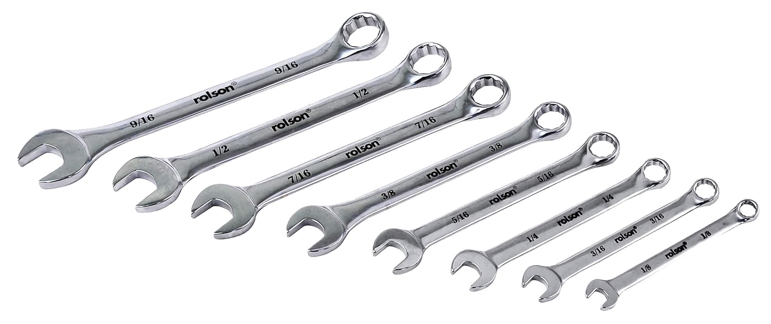 Rolson 46599 Whitworth Combination Spanner Set – 8 Pieces – BigaMart