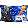 Amazon.com : Stonks Flag 3x5 Feet Banner,Funny Poster UV Resistance ...