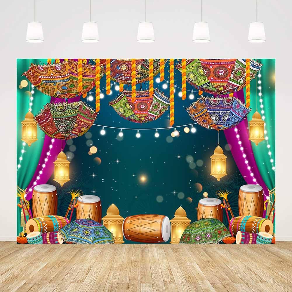 AIBIIN 7x5ft Indian Traditional Wedding Backdrop Mendhi Night Indian ...