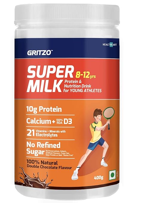 Gritzo SuperMilk 8-12y (Young Athletes), Kids Nutrition & Health Drink ...