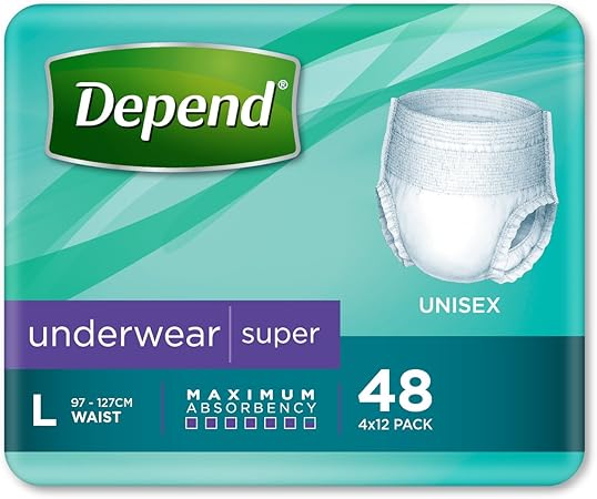 Depend Adult Care Incontinence Underwear Super, Maximum Absorbency ...