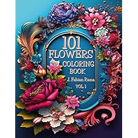 Amazon.com: 101 Flowers: A Beautiful and Relaxing Adult Coloring Book ...