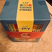 Amazon.com: [500 Pack] Neon Colored Drinking Straws - Flexible ...
