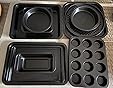 Amazon.com: 10-Piece Kitchen Oven Baking Pans - Deluxe Carbon Steel ...