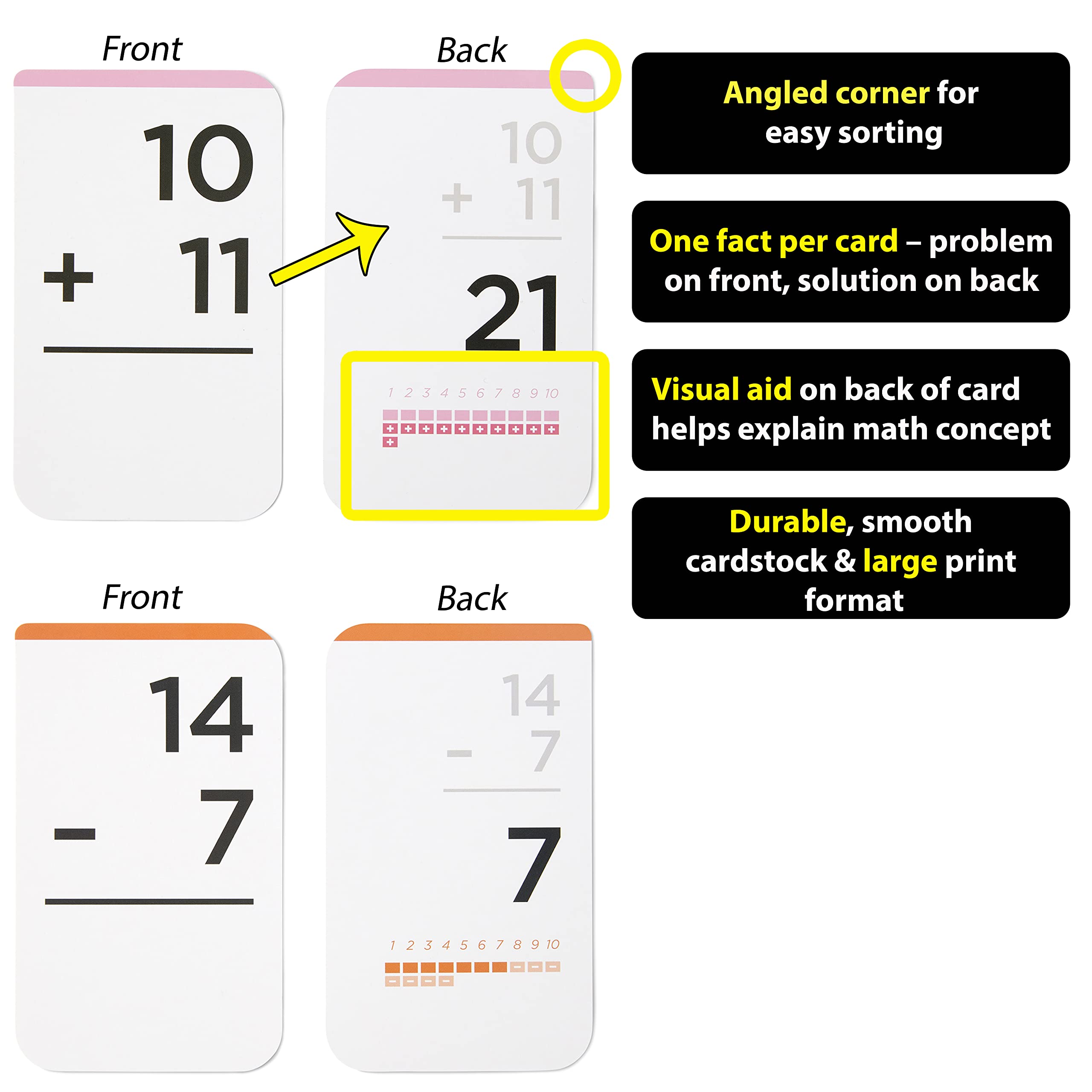 Mua Think Tank Scholar 346 Addition and Subtraction Flash Cards Set ...