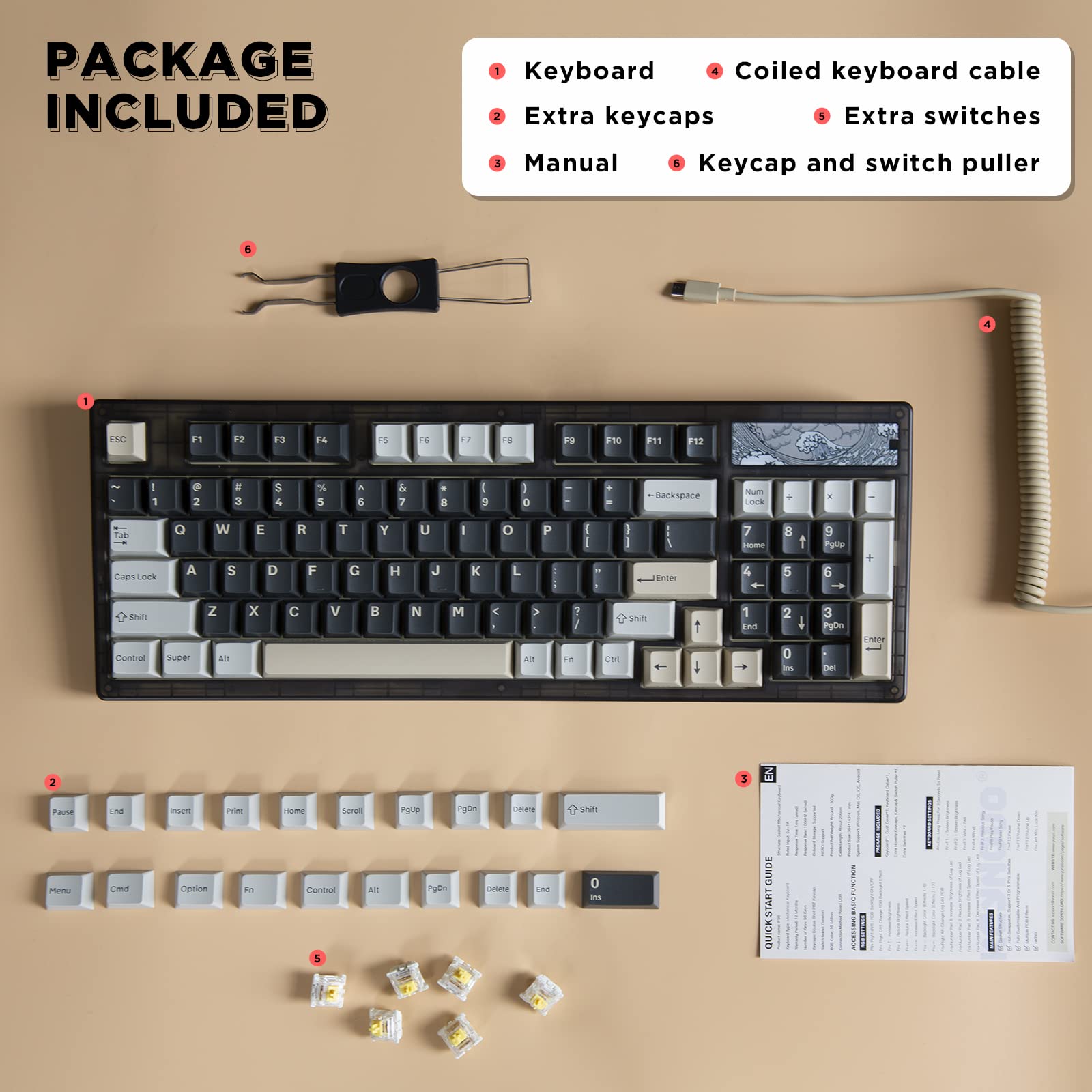 Mua Keynovo IF98 98 Key 96% 1800 Hot Swappable Gasket Mechanical Gaming ...