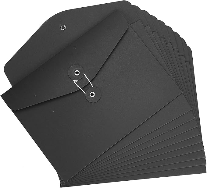 10Pcs A5 Envelope File Folders Kraft Paper Portfolio Foolscap Document ...