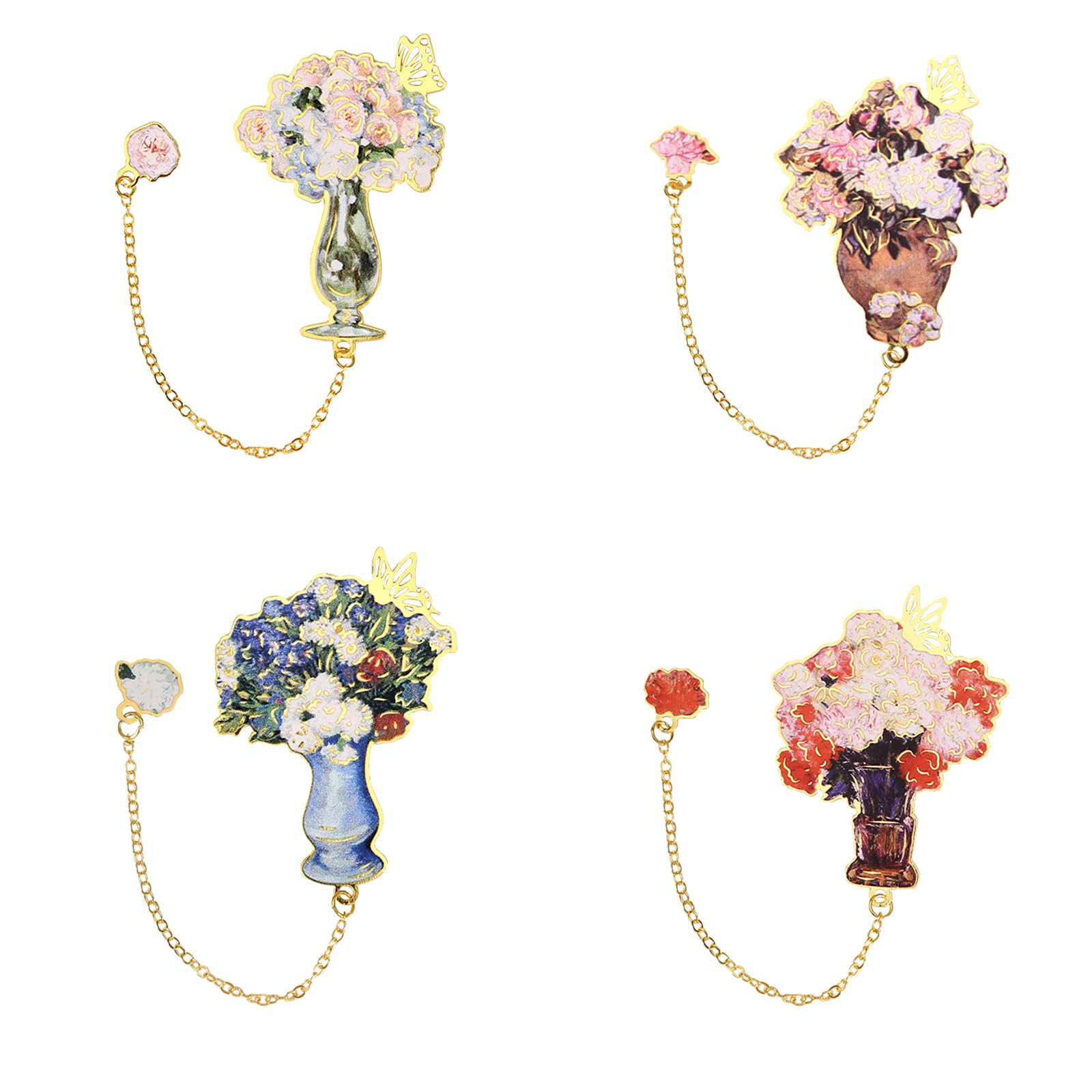 Sgbvzbd 4 PCS Metal Bookmarks, Bookmarks for Reading Women, Pretty ...