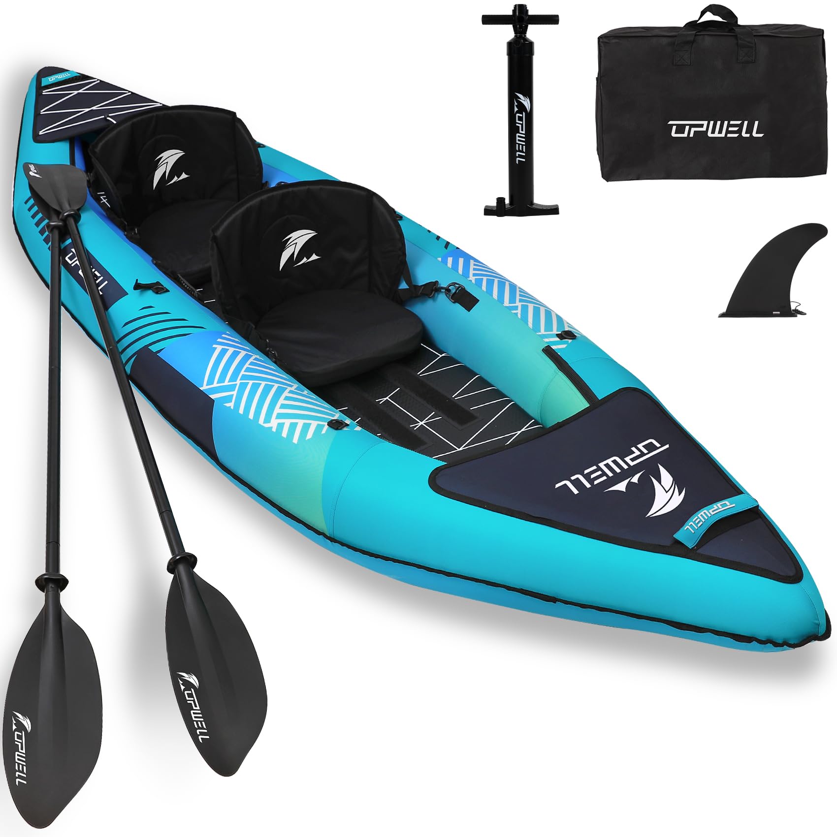 11' Inflatable Kayak with Drop Stitch Floor 1 Person 2 Person Adult ...