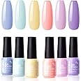 Amazon.com : GELLEN Pastel Gel Nail Polish Set, 6PCS Summer Nail Polish ...