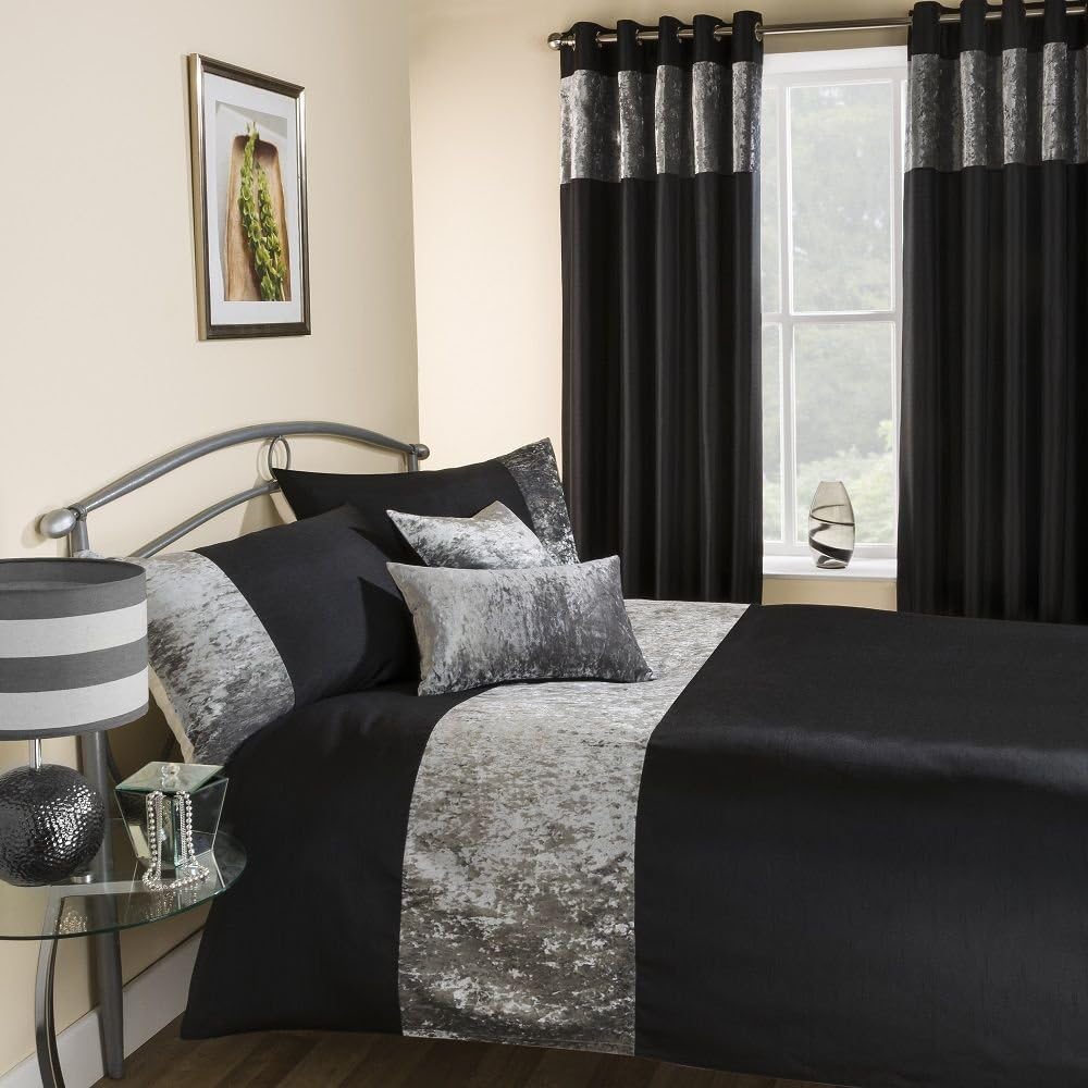 Tony's Textiles Amalfi Quilt Duvet Cover Bedding Set with Crushed ...