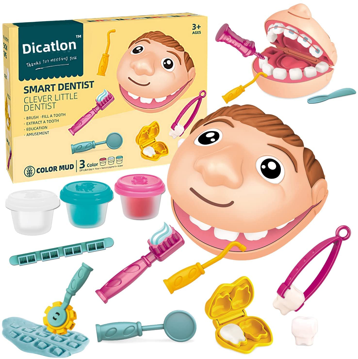 Mua Dicatlon Kids Small Dentist Role Play Toy Play Dough Dentist Set ...