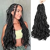 Amazon.com : 8 Packs French Curly Braiding Hair, Perience 24 Inch Bouncy Braiding Hair Pre ...