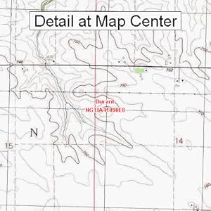 Amazon.com : USGS Topographic Quadrangle Map - Durant, Iowa (Folded ...