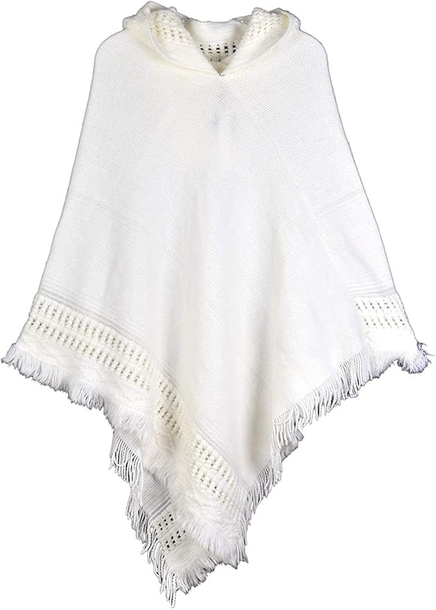 Femme Chale avec Capuche Automne Hiver Manteau Élégant Mode Vintage ...