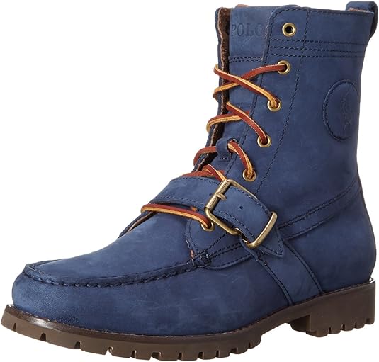 Amazon.com | Ralph Lauren Polo Men's Ranger Boot, Navy Nubuck, 12 D US ...