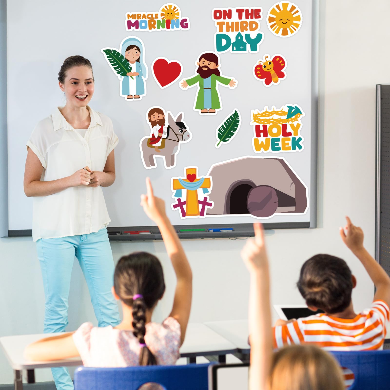 Motipuns 72 Pcs Easter Holy Week Bulletin Board Decorations Set Easter ...